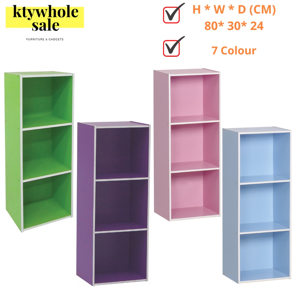 KTY 3-Tier colour box cabinet/ Small Rack/ Multipurpose 3-tier Cabinet ...
