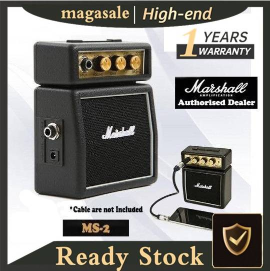 Marshall MS2 1 Watt Electric Guitar Micro Amp Speaker Battery Powered ...