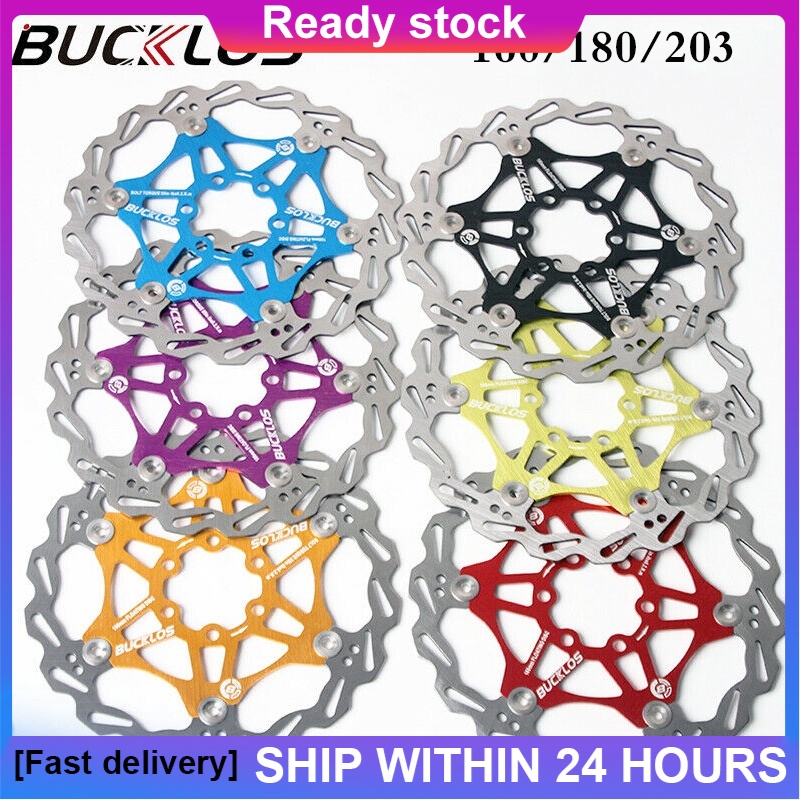 BUCKLOS Bicycle Disc Brake 160/180/203 Floating Rotors Stainless Steel ...