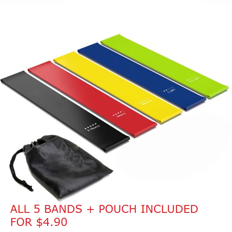Resistance band Mini Loop Yoga Pilates Looped Resistance Band Mini Band ...