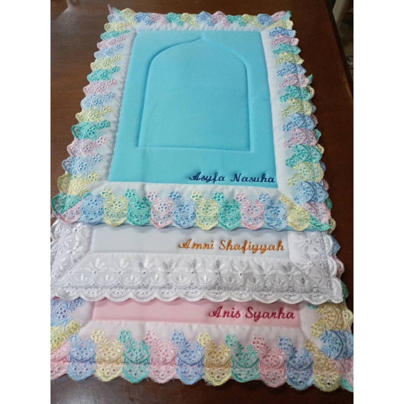 Mini SEJADAH MUKA (Name Embroidery) | Shopee Singapore