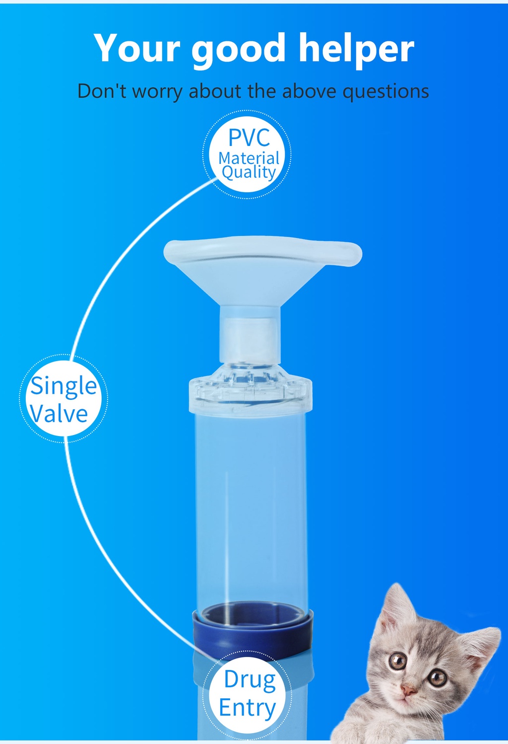 Salorie Aerosol Inhaler Spacer Chamber for Adults Children Cat Animals ...