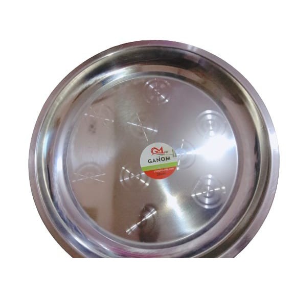 30 cm stainless steel round tray serving tray ganom/bmw | Shopee Singapore