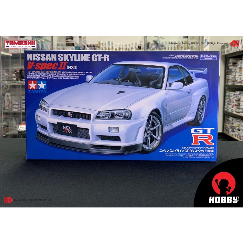 Tamiya Nissan Skyline GT-R V Spec II (R34) (Scale 1/24) | Shopee Singapore