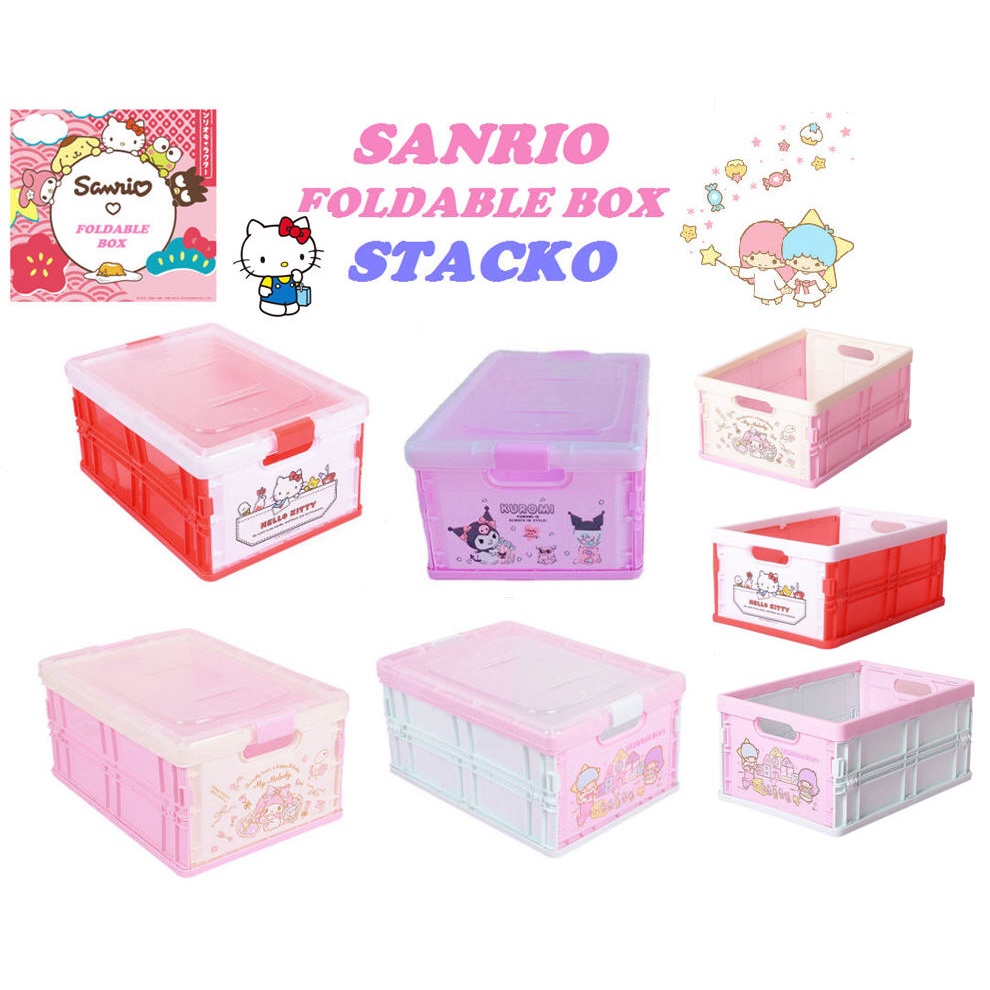 SANRIO FOLDABLE BOX*STORAGE*ORGANISE*STACKABLE*FANCY*CUTE*HELLO KITTY ...