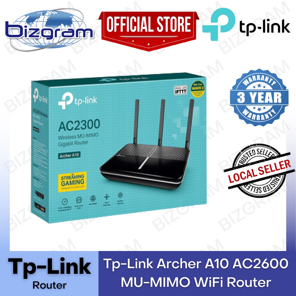 Tp-Link Archer A10 AC2600 MU-MIMO WiFi Router (3-Year SG Warranty ...