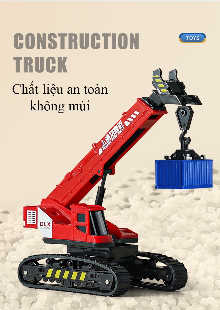 KAVY self-propelled crane model toy with crawler and 2 containers ...