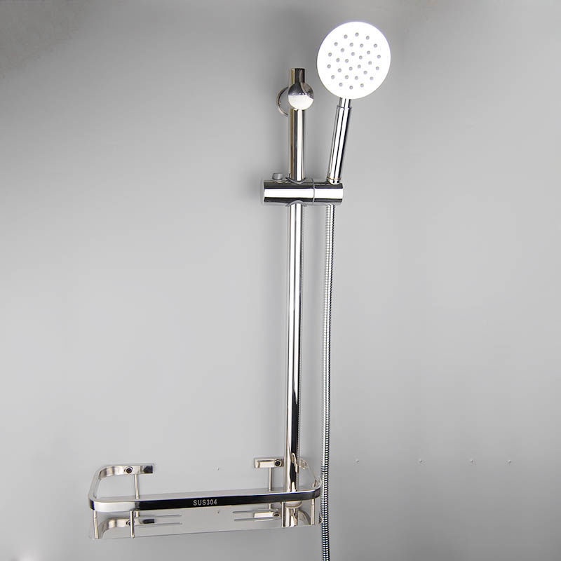 Shower Head Lift Rod 304 Stainless Steel Storage Rack Bathroom Set ...