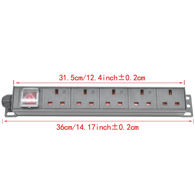 PDU Power Distribution Unit 2-17 Ways Output Britain Socket UK 3 pin ...
