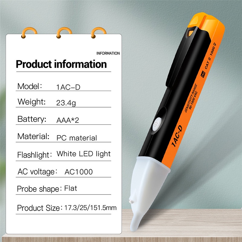 KIPRUN Voltage Tester Pen 90V-1000V Electric Test Pen Indicator AC/DC ...