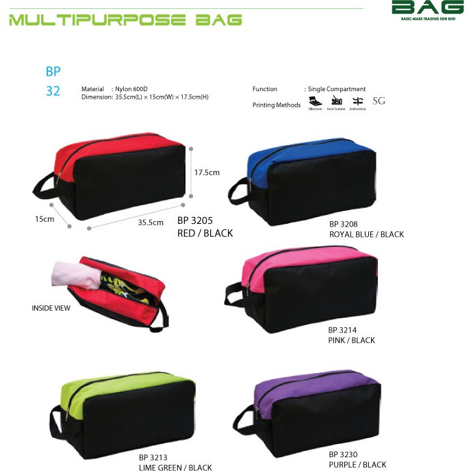 MULTIPURPOSE BAG MB32 [BASIC MASS TRADING SDN BHD] | Shopee Singapore