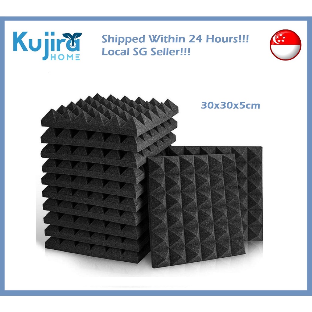 Kujira Homes - 6/12/24 Pcs Pyramid Shape Acoustic Sound Proof Absorber ...