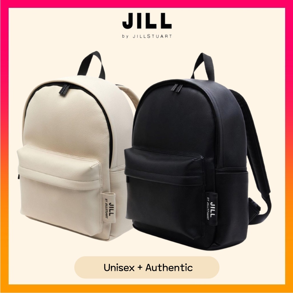 SOLD OUT JILL BY JILLSTUART Unisex Strap Logo Leather Backpack | Shopee ...