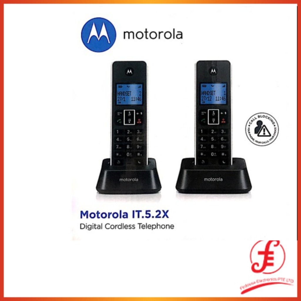 Motorola IT5.2X Dect Phone Twin Handset (5.2 IT5.2X) | Shopee Singapore
