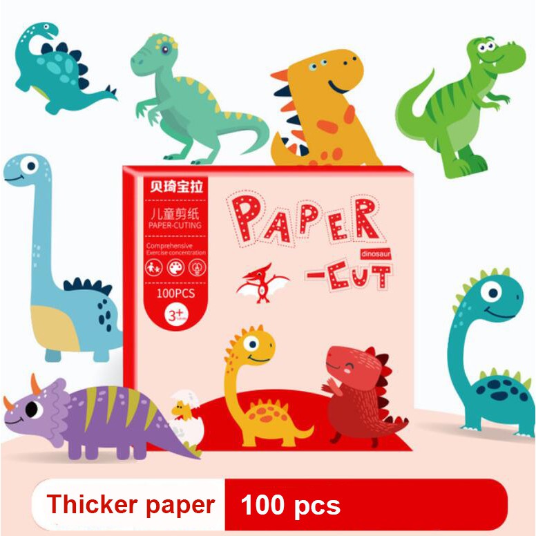 108pcs/pack Children Paper Cutting Toys / DIY Hand-cut Art Craft as ...