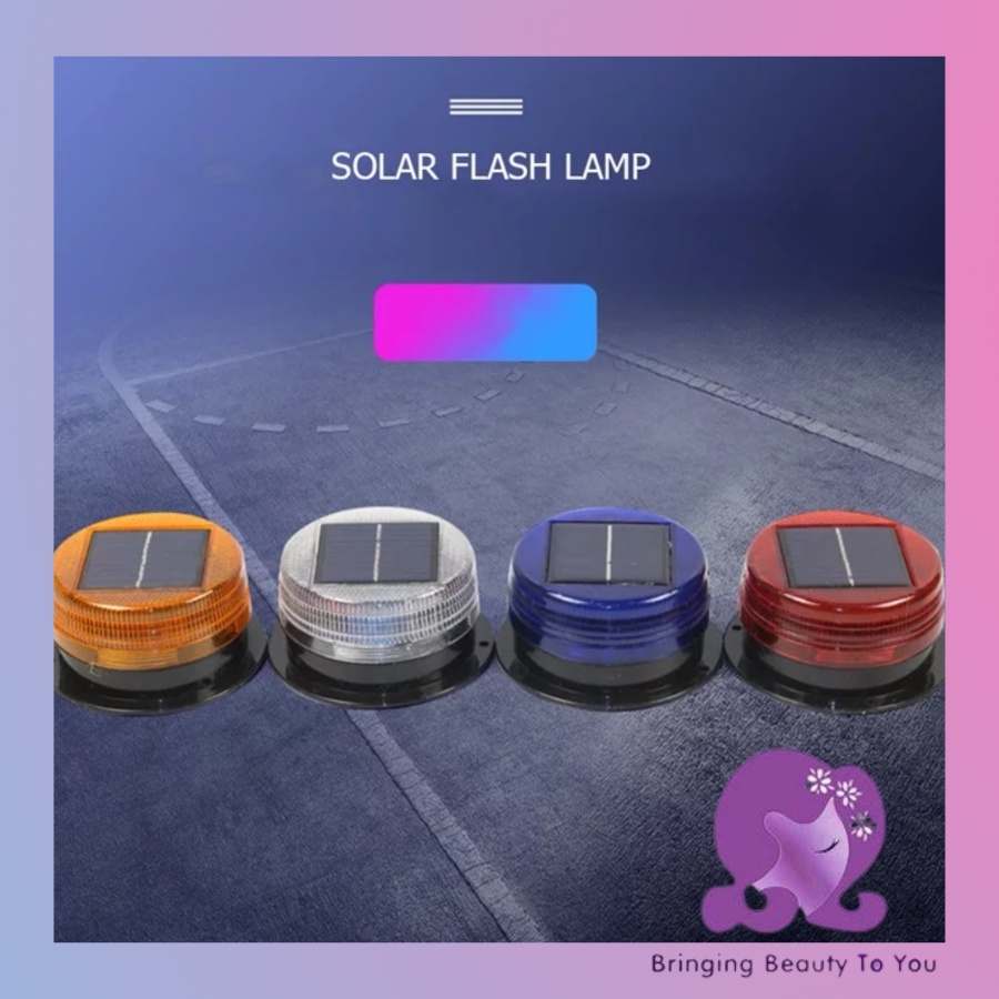 Beauty 2u Solar Heavy Duty Warning Flash Light Traffic Road Safety ...