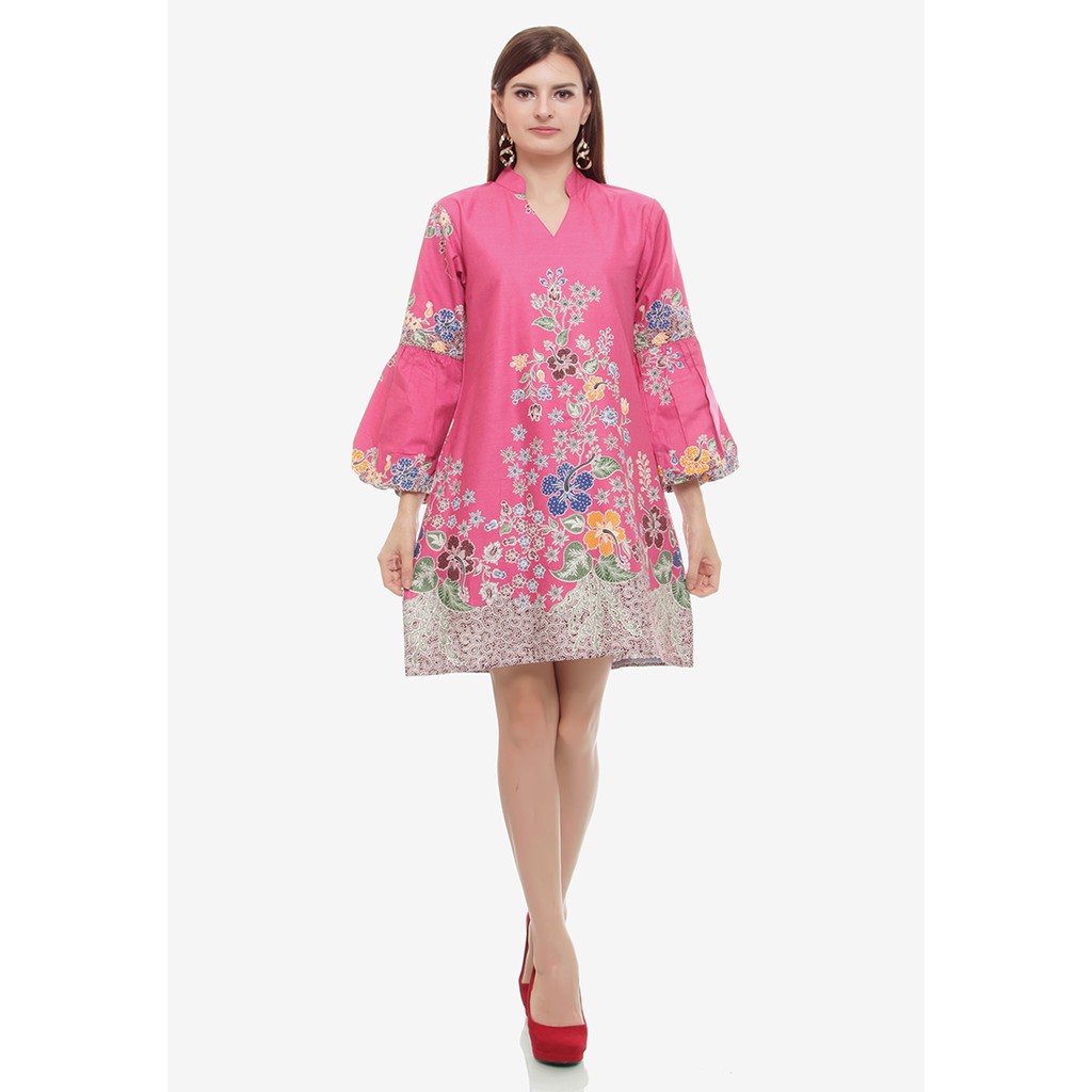 PREMIUM!!! Batik Dress - Putri Jelita - Batik Furing Balloon Sleeves ...