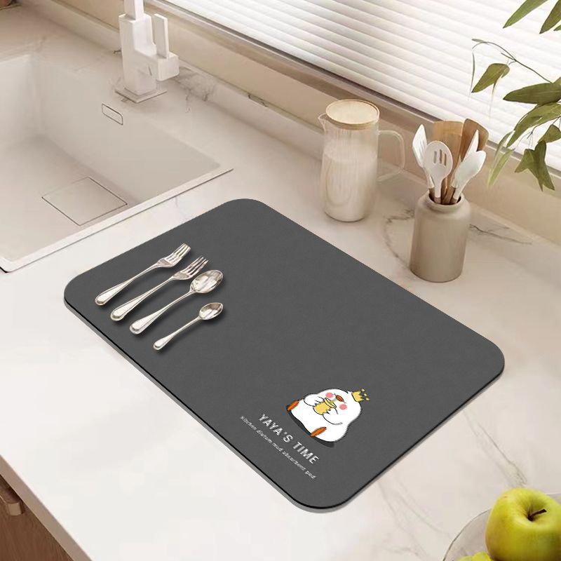 Diatom Mud Absorbent Table Mat Placemat Quick Drying Mat Heat Resistant ...