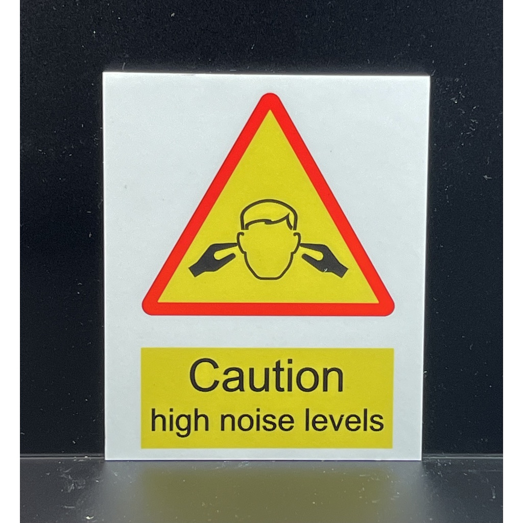 CAUTION HIGH NOISE LEVELS SIGN/SIGNAGE | 80mm x 100mm | WARNING SIGN ...