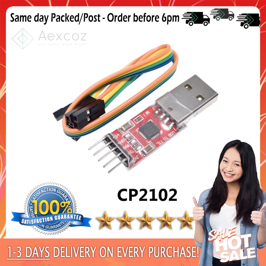 🔥[READY STOCK Local Seller]🔥 CP2102 USB 2.0 to UART TTL 5 PIN Connector ...
