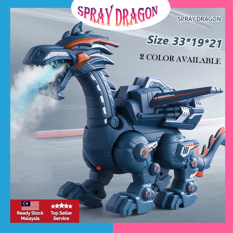 Dinosaur Robot Toy Mist Spray Water Walking Water Spray Mist Realistic ...
