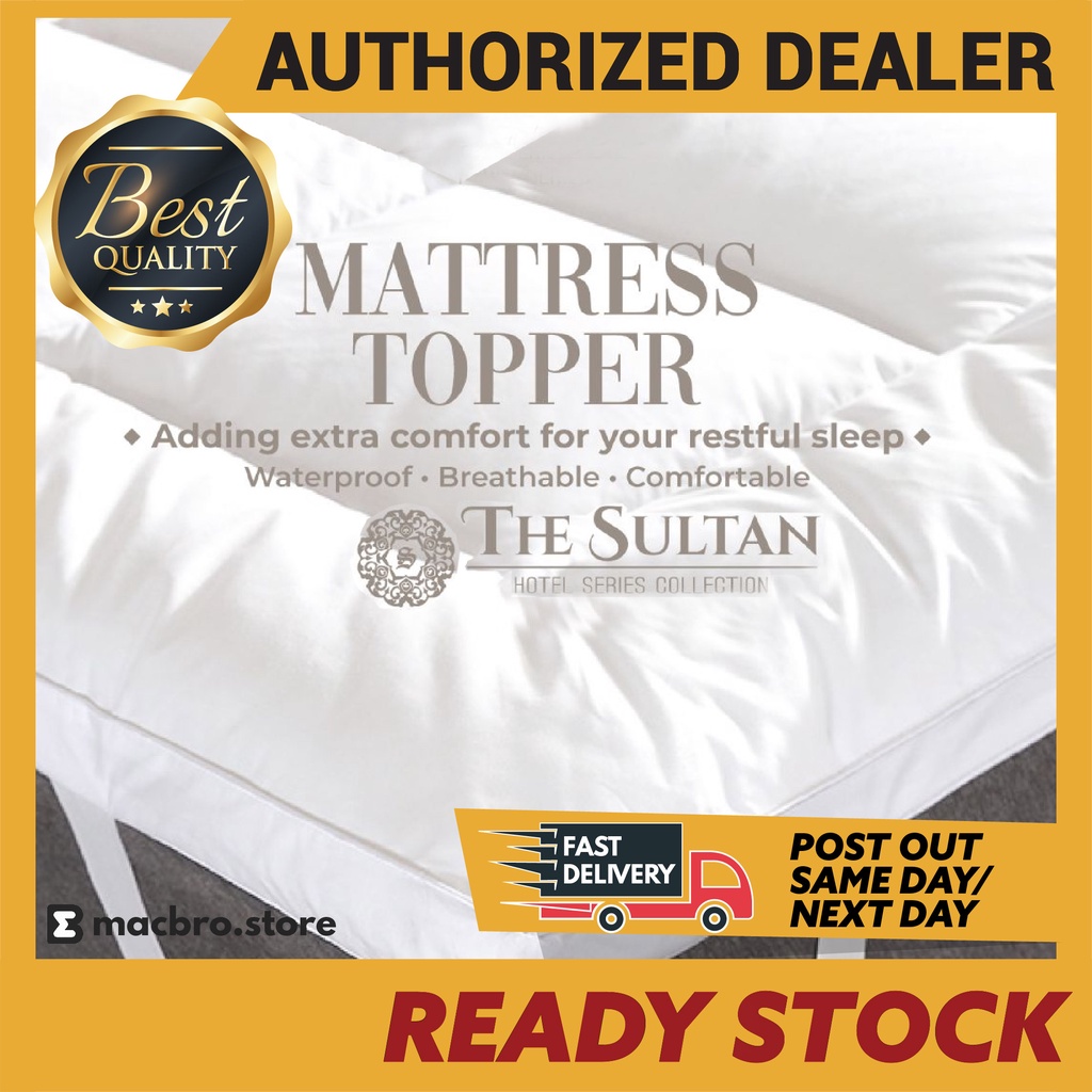 SULTERA Mattress Topper Queen King Microfibre Pelapik Tilam 100% Cotton ...