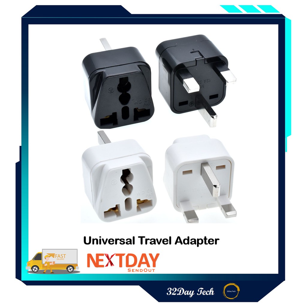 Universal To UK SG 3 Pin Plug Travel Adaptor Basic* Adapter Power ...