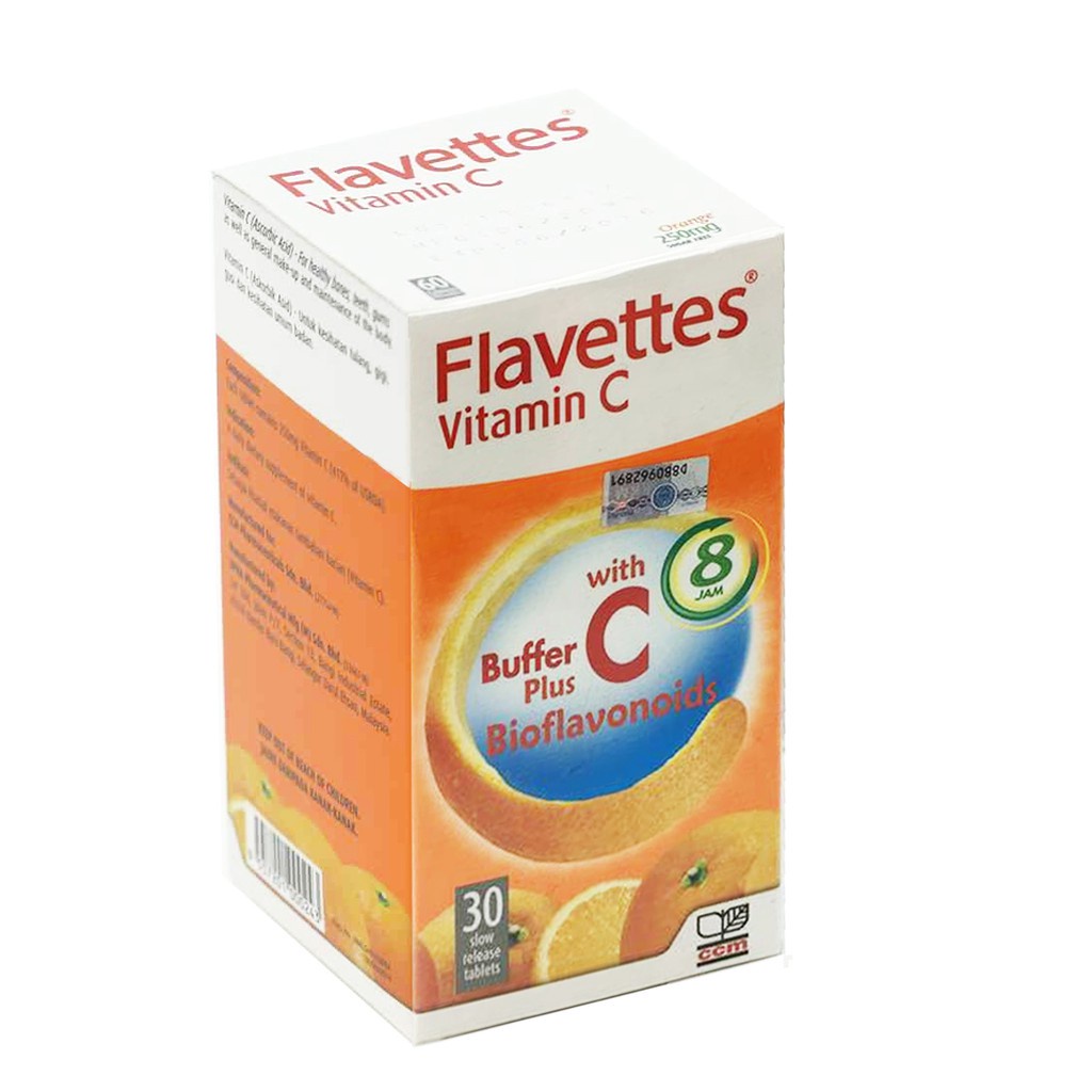 FLAVETTES VITAMIN C BUFFER C & BIOFLAVONOIDS SR TABLET (1x30'S ...