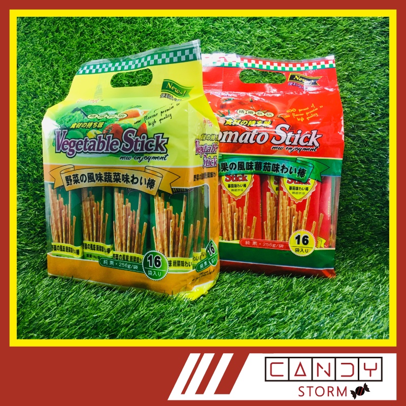 Vegetable Stick Biscuits Tomato [Candy Storm Candy Storm] | Shopee ...