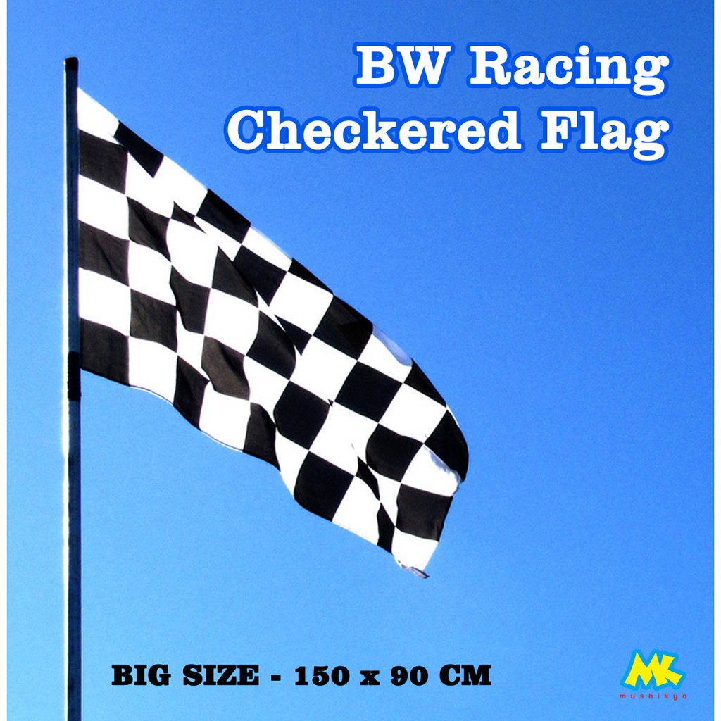 Big Size Racing Flag/Checkered Race Flag | Shopee Singapore