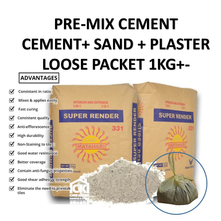 Simen Pair Siap Bancur Tampal Lubang Lantai Krack Pre Mix Cement Sand ...