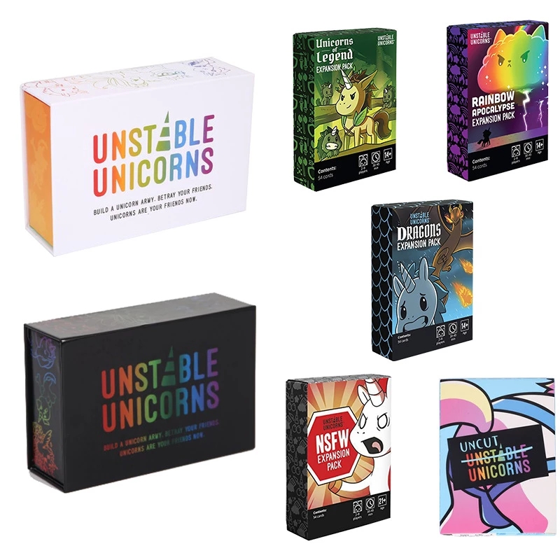 Unstable Unicorns Party Card Game Base Game Board Game with 5 Expansion ...