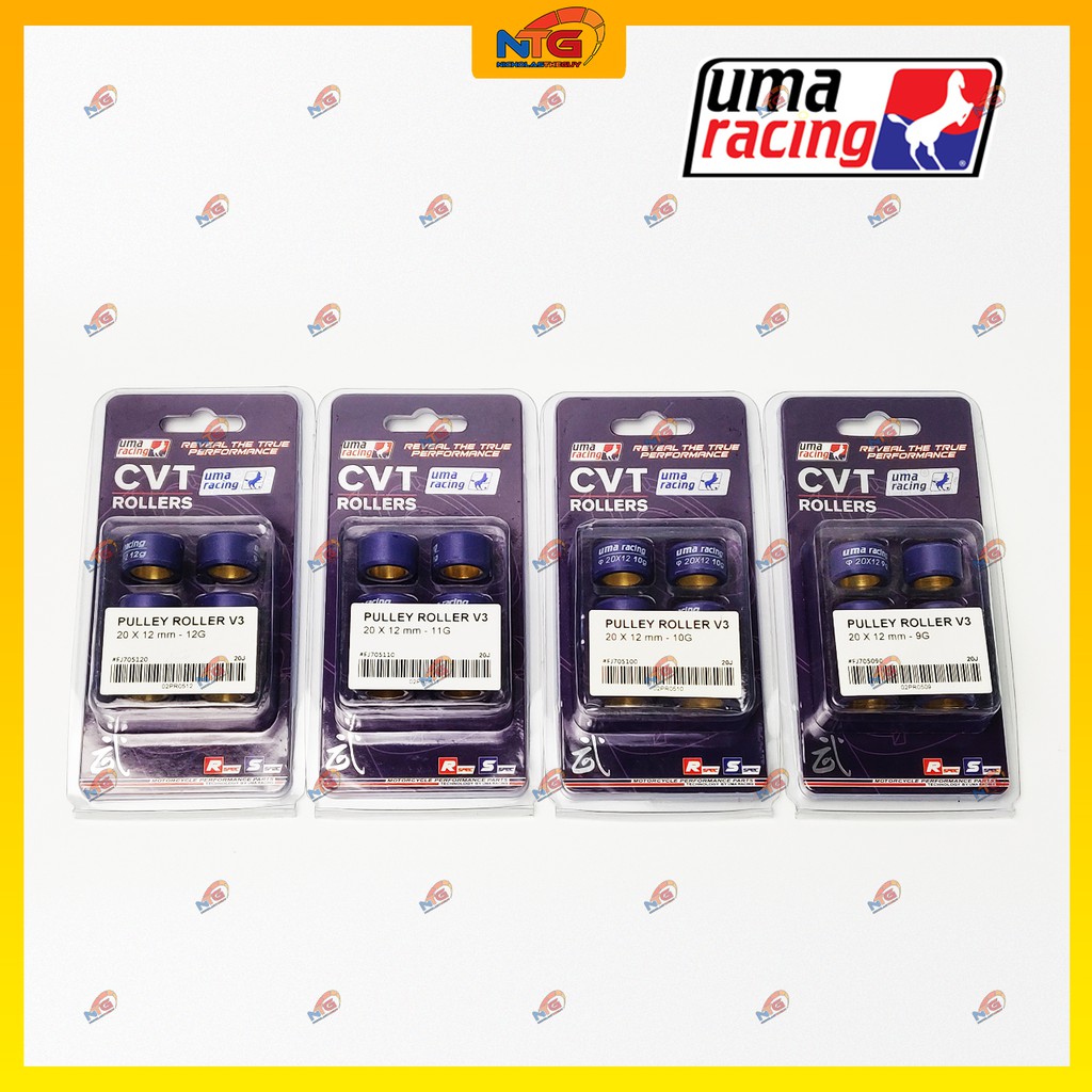 UMA Racing Pulley CVT Roller Set Pulley Bearing NVX/VARIO/EGO/NOUVO/PCX ...