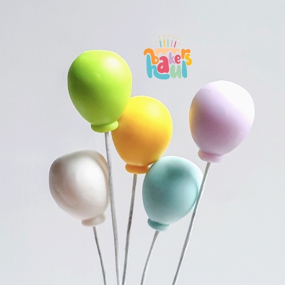 Cake Topper Balloon Pastel / Balloon Topper / Balloon Topper / Ceramic ...