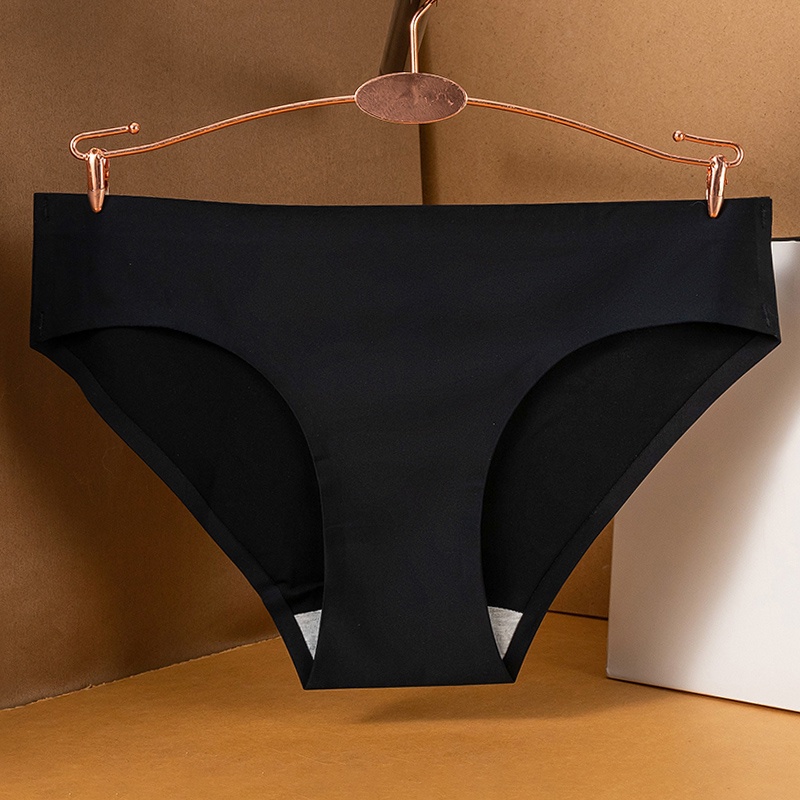 Women Seamless Panties Ice Silk No Trace Briefs Underwear Ultra Thin