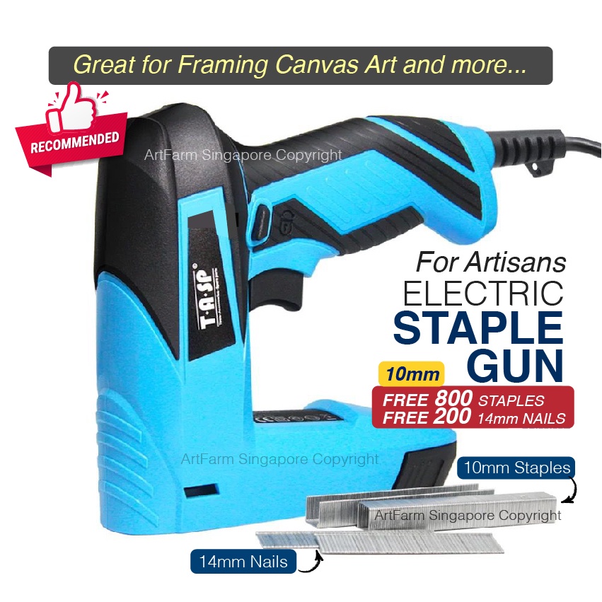 SG Electric Stapler Staple Gun Framing Art Canvas Nailer Staple Bullet ...