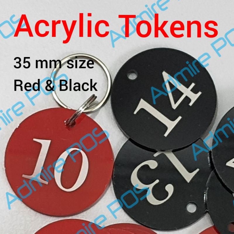 Acrylic Plastic Token Number for Restaurant order queue or locker ...