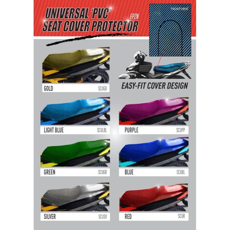AA Quality Yamaha/Honda/SYM 3D Carbon SEAT COVER MOTORCYCLE ( UNIVERSAL ...