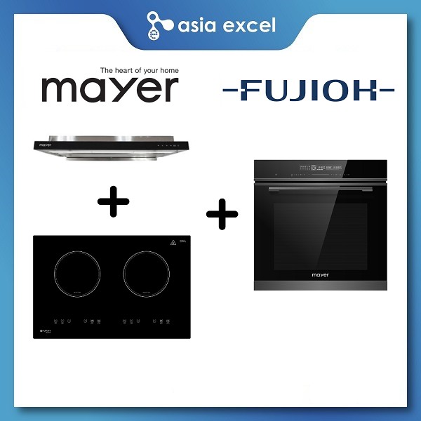 MAYER MMSI903OT 90CM SLIMLINE HOOD + FUJIOH FH-ID5120 2 ZONE INDUCTION ...
