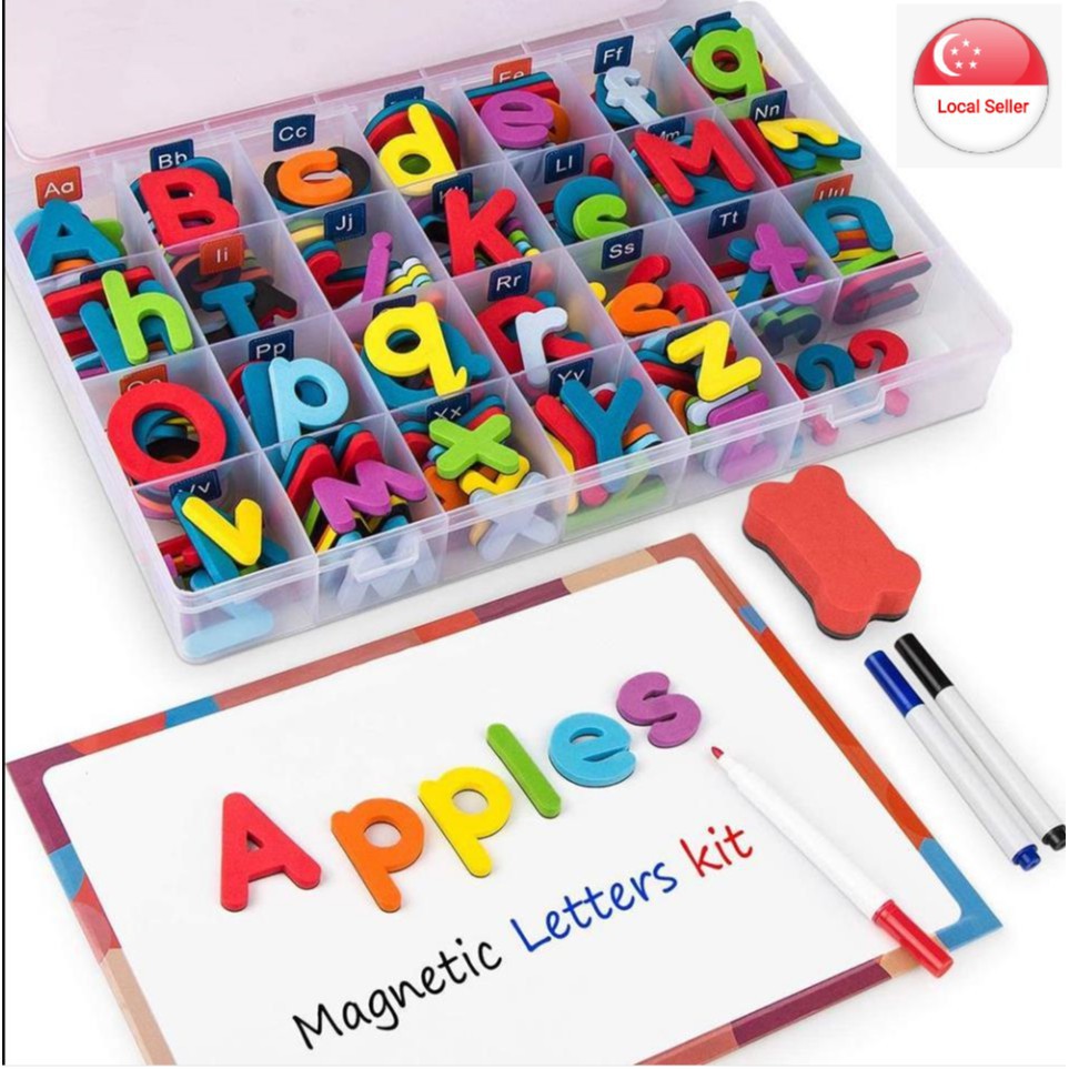 208Pcs Magnetic Letters Kit ABC / 123- Foam Alphabet Letters Number ...