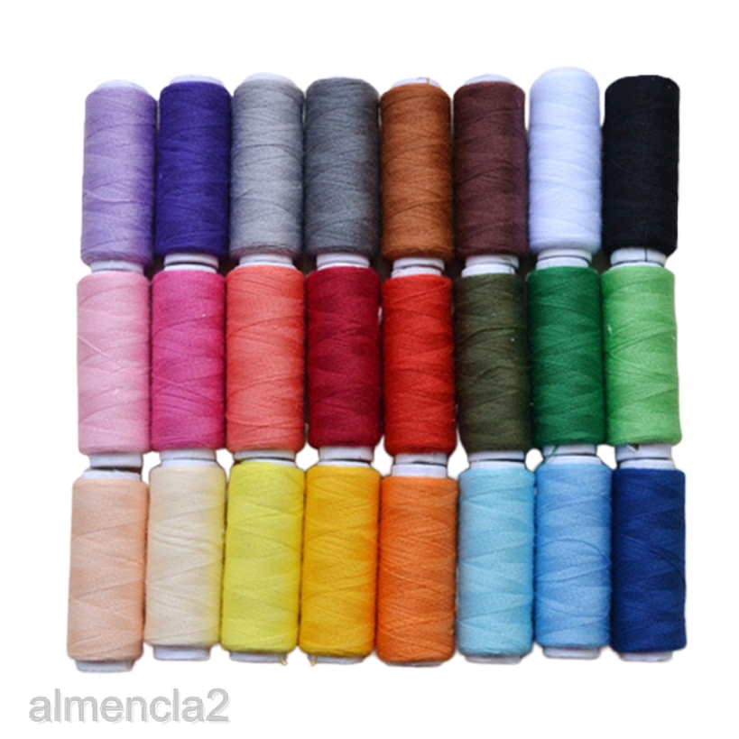 24 Spools Finest Quality Sewing Thread Reel for Hand Machine 200yards ...