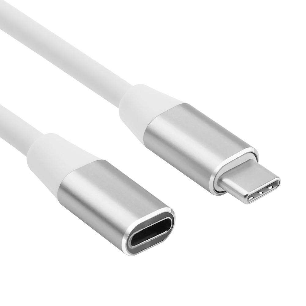 USB Type C Extension Cable 1m White Male to Female Data Charging ...
