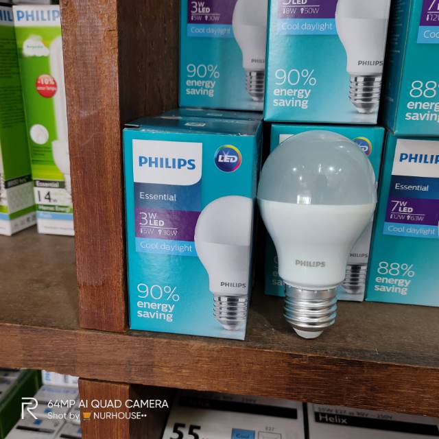 Philips led 3 watt essential philips light bulb | Shopee Singapore