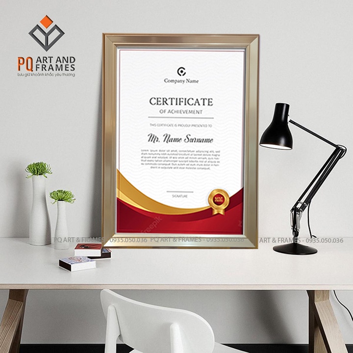 [HL] A4 Certificate Frame (21x30)cm, Certificate, Certificate Wall ...