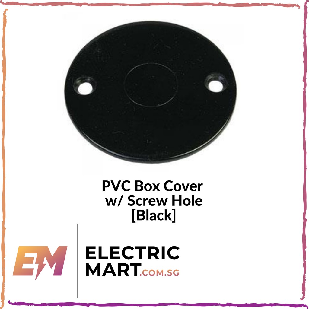 PVC Box Cover with Screw Hole- BLACK | Shopee Singapore