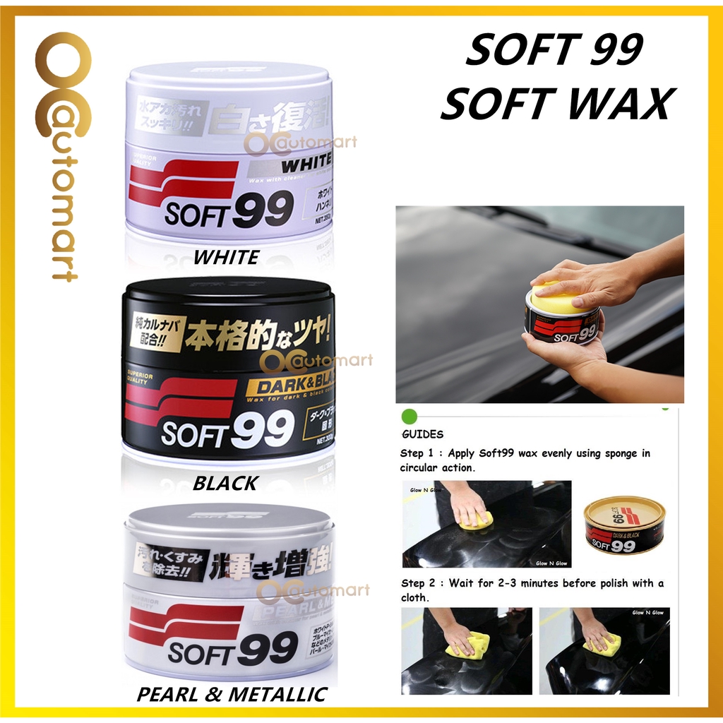 Soft 99 / Soft99 Soft Wax With Cleaner For White Black Pearl & Metallic ...