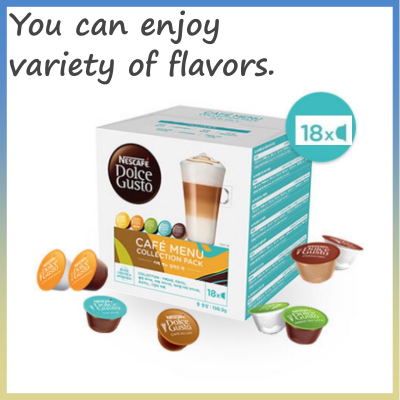 Nescafe Dolce Gusto Cafe Menu Collection Pack (18 Capsules) | Shopee ...