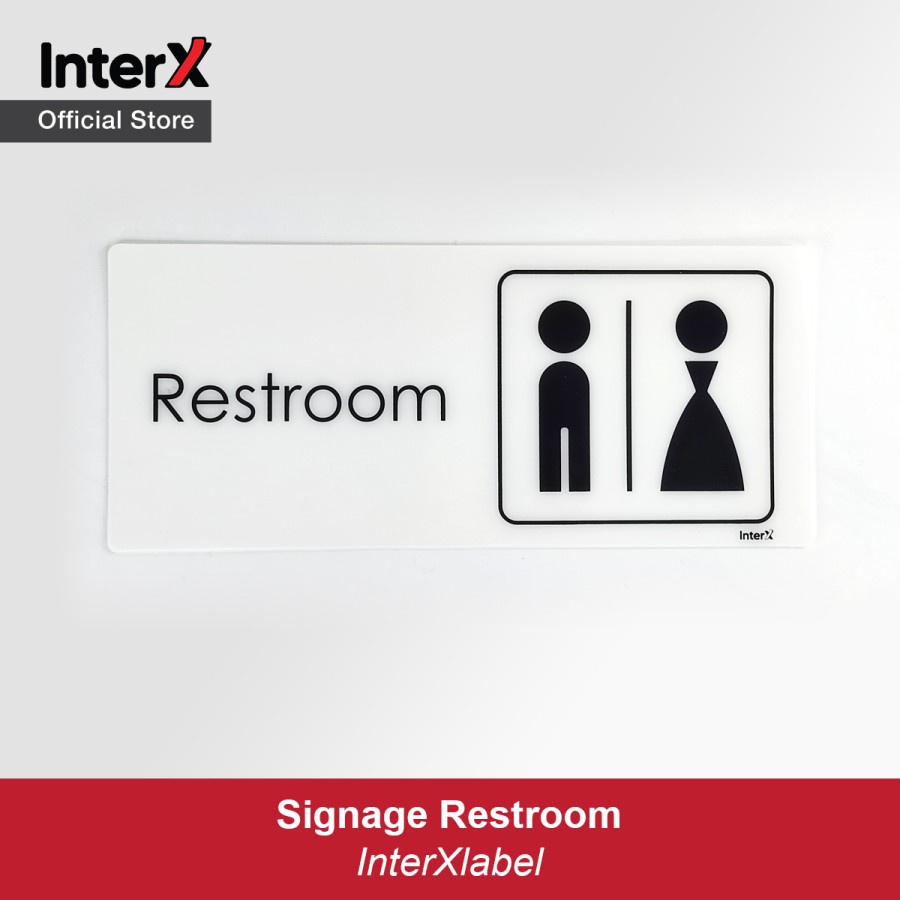 Interx Signage REST ROOM/RESTROOM Sign+ | Shopee Singapore