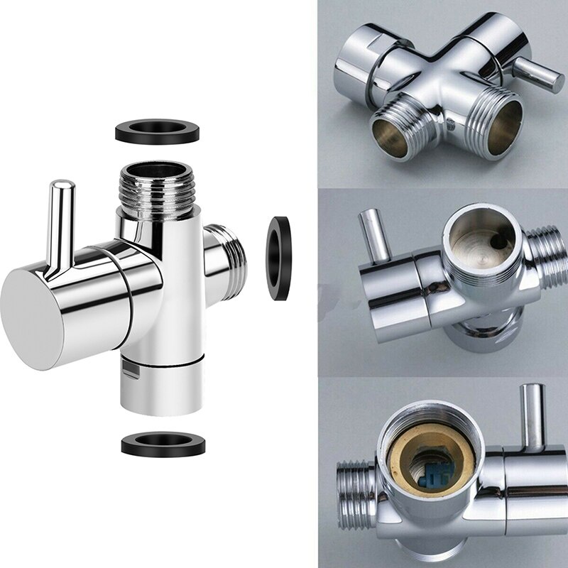 【Hot Style】 Switch Faucet Adapter G1/2" Shower Head Diverter Valve 3 ...