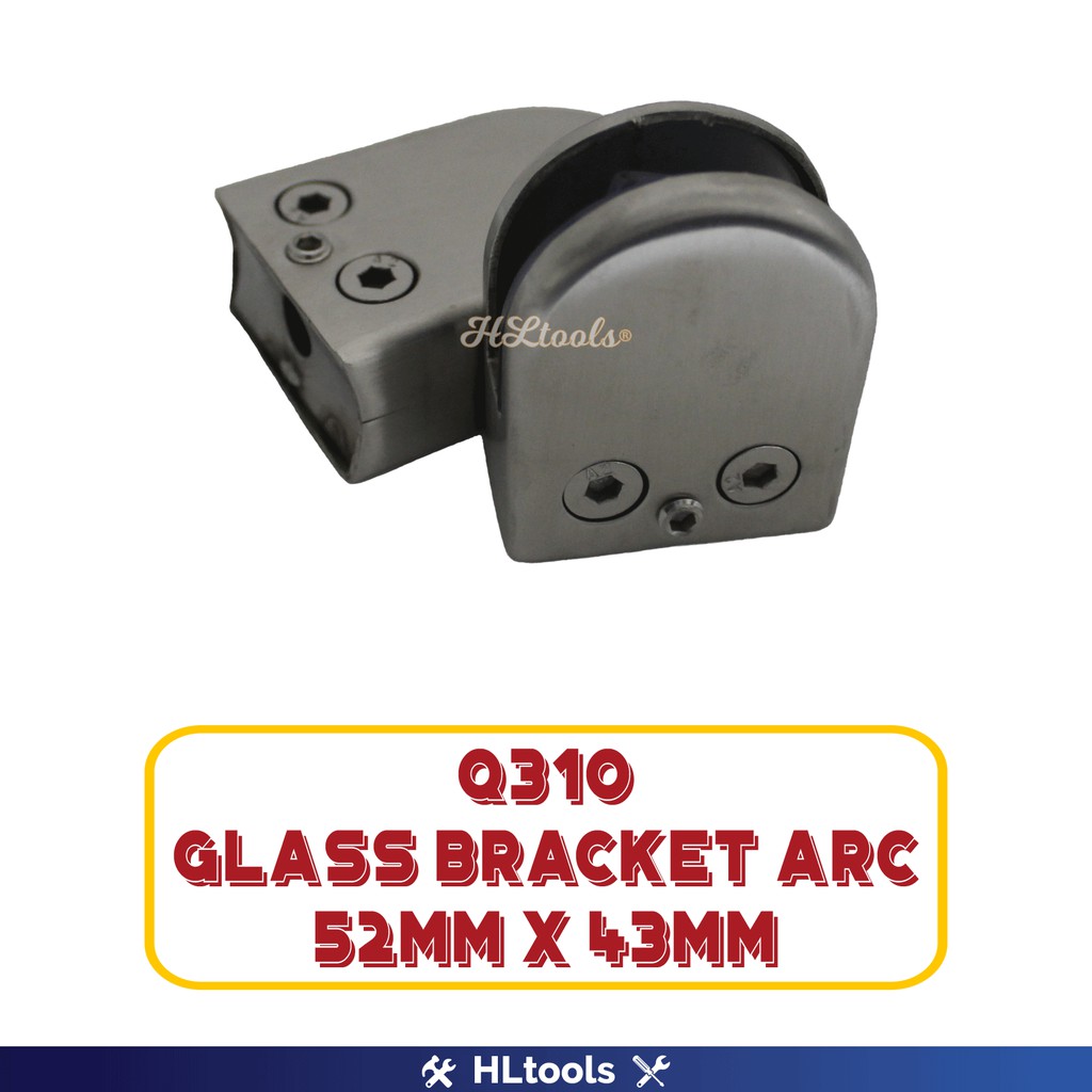 GATE DOOR ACCESSORY Q310 GLASS BRACKET ARC 52MM X 43MM | Shopee Singapore